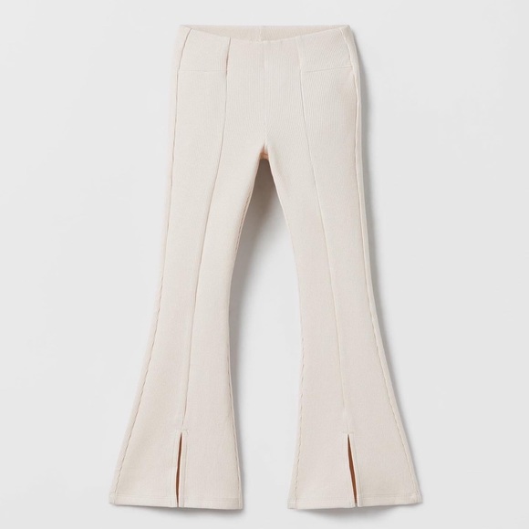 Zara | Bottoms | Zara Flared Rib Leggings | Poshmark